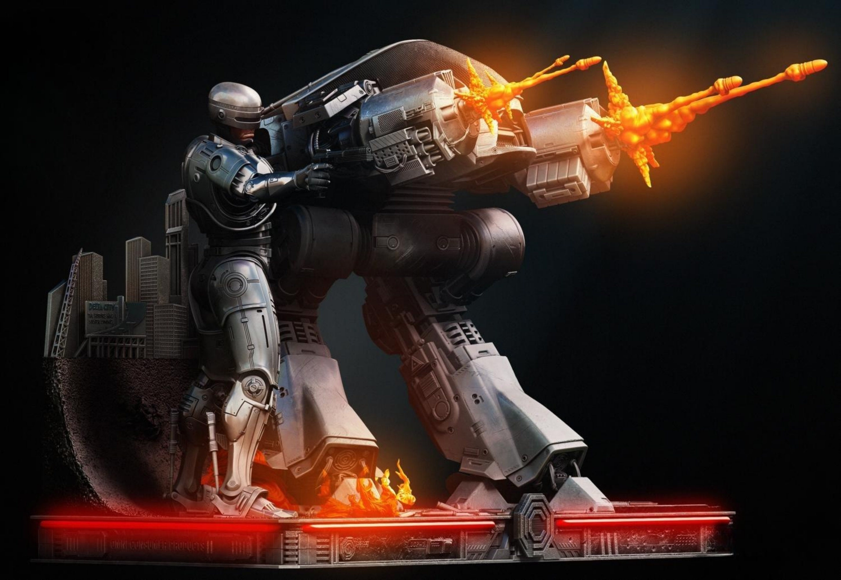 Robocop and ED 209 STL File, 3D Model, 3D Print Model, Movie Lover ...