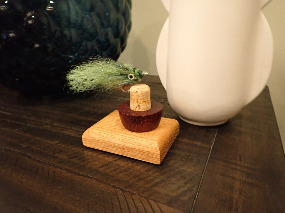 Fly Fishing Fly Display Using a Bourbon Cork Great for Tarpon, Bonefish ...