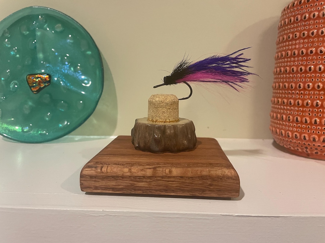 Fly Fishing Display Stand Using a Bourbon Cork. Great for Larger Flies ...