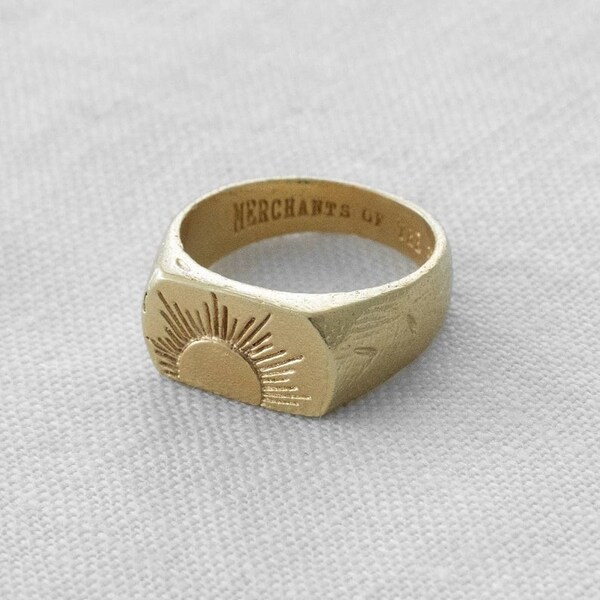 Sun Signet Ring - Etsy