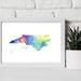 North Carolina State Map Art Print - Etsy
