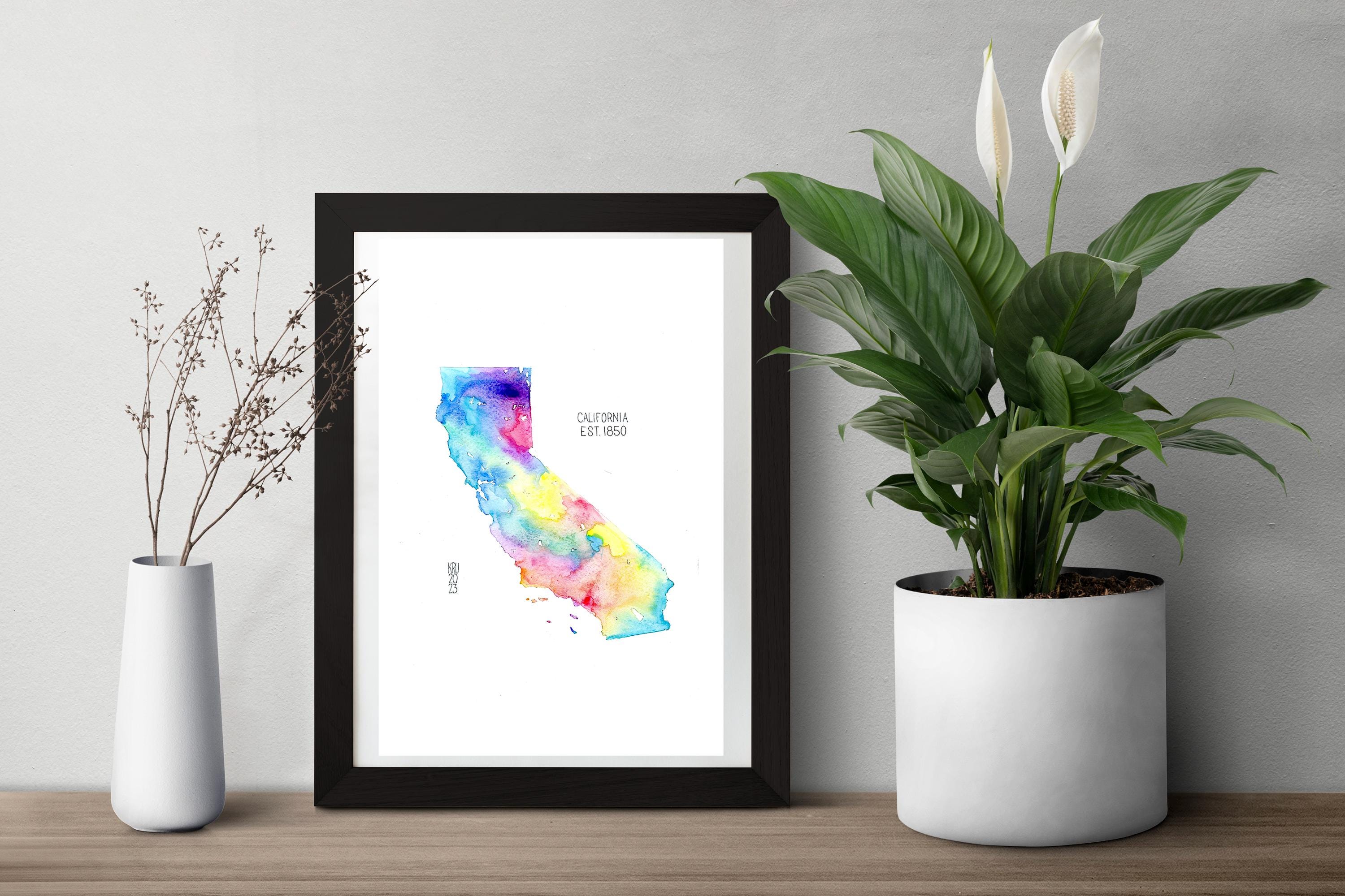 California State Map Art Print - Etsy