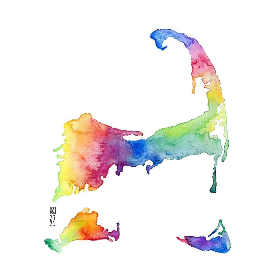 Cape Cod Map Art Print - Etsy