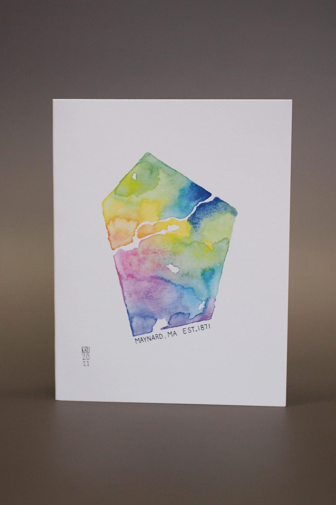 Maynard Town Map Card - Etsy
