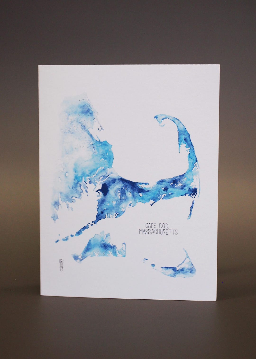 Blue Cape Cod Card - Etsy