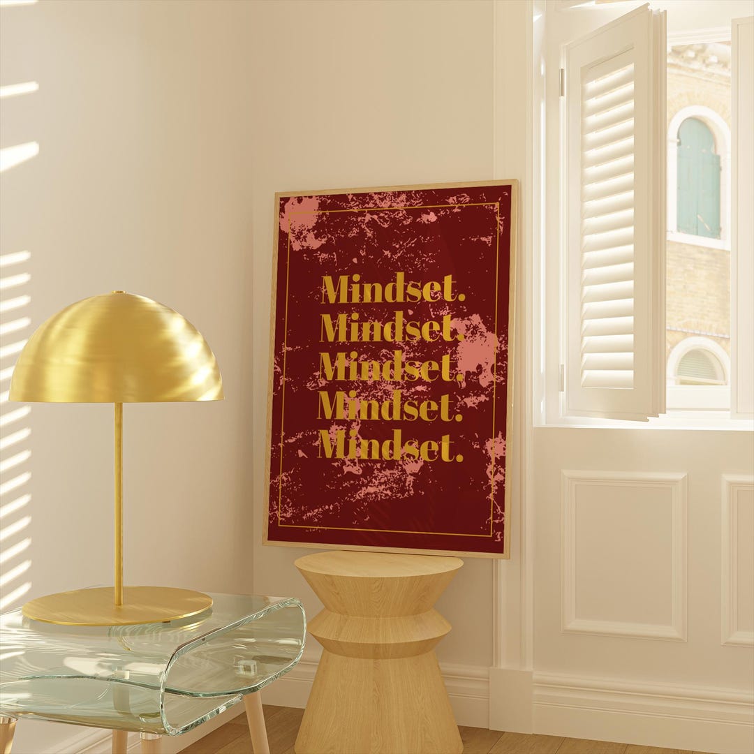 Burgundy Posters Gold Retro Wall Art Vintage Decor for Home Decor Retro ...