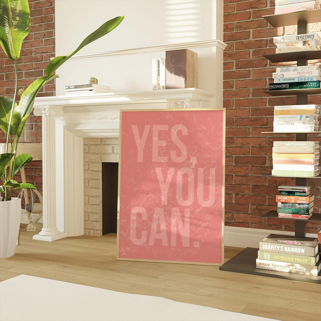 PINK WALL ART Motivational Poster Pink Wall at Print Digital Download ...