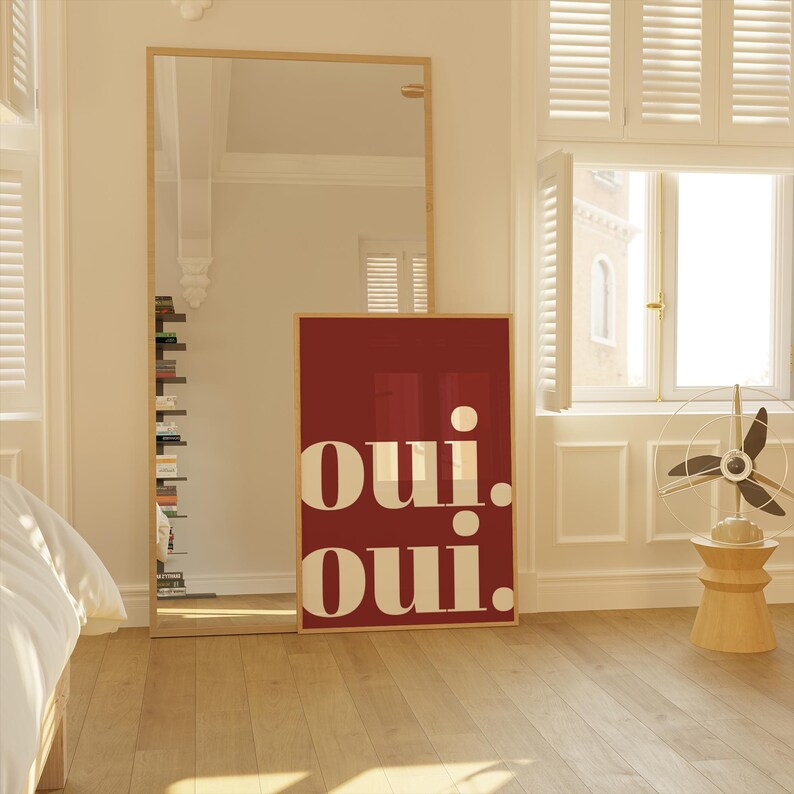 MINIMALIST WALL ART Burgundy Poster Print Simple Quote Wall Art Red ...