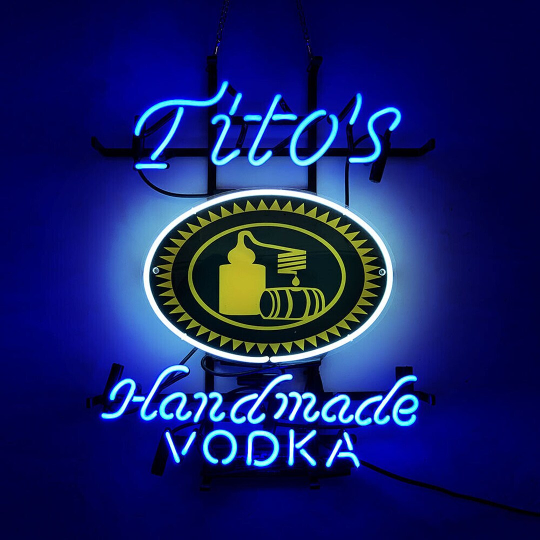 Light up Tito's Handmade Vodka Sign Vintage Style - Etsy
