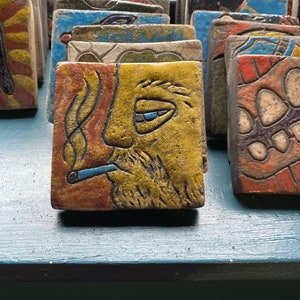 Hand Made Ceramic Raku Tile - Etsy