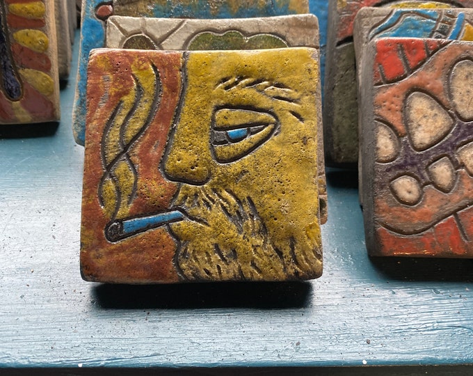 Hand Made Ceramic Raku Tile - Etsy