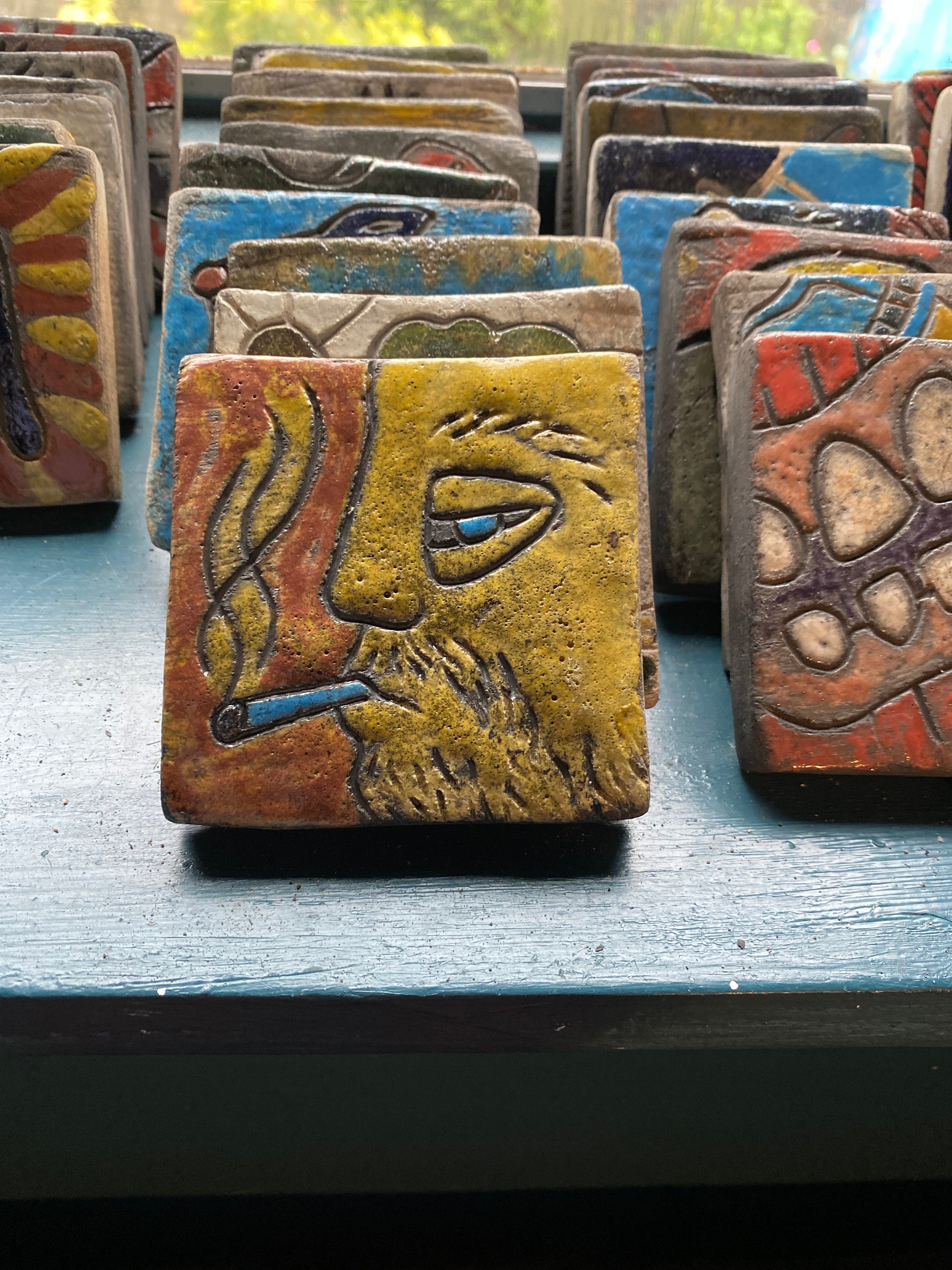 Hand Made Ceramic Raku Tile - Etsy