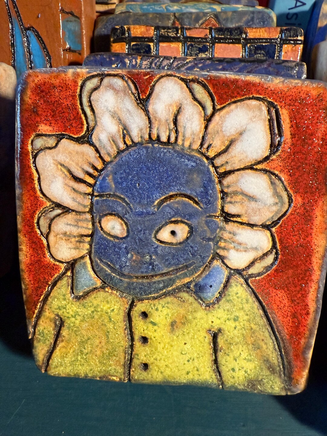 Hand Made Ceramic Tile - Etsy