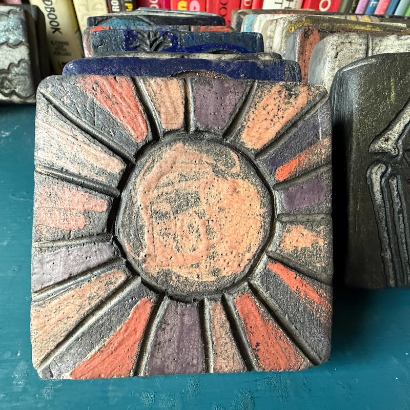 Raku Tiles - Etsy