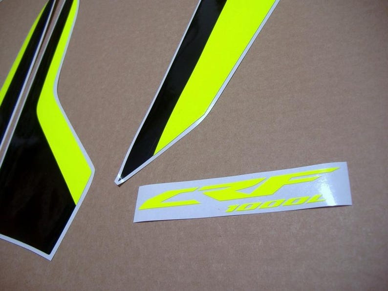 CRF 1000L Africa Twin 2015 Custom Neon Fluo Yellow Black Decals Set ...