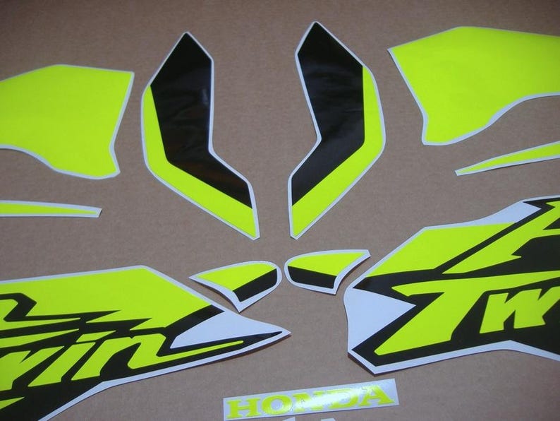 CRF 1000L Africa Twin 2015 Custom Neon Fluo Yellow Black Decals Set ...