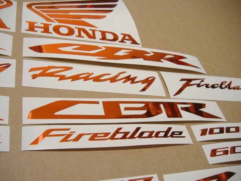 600RR / 1000RR Full Custom Aftermarket Decals Set Stickers Kit Chrome ...