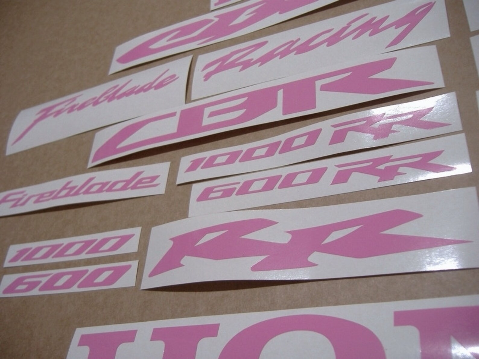 600RR / 1000RR Complete Custom Aftermarket Decals Set Stickers Kit Pink ...