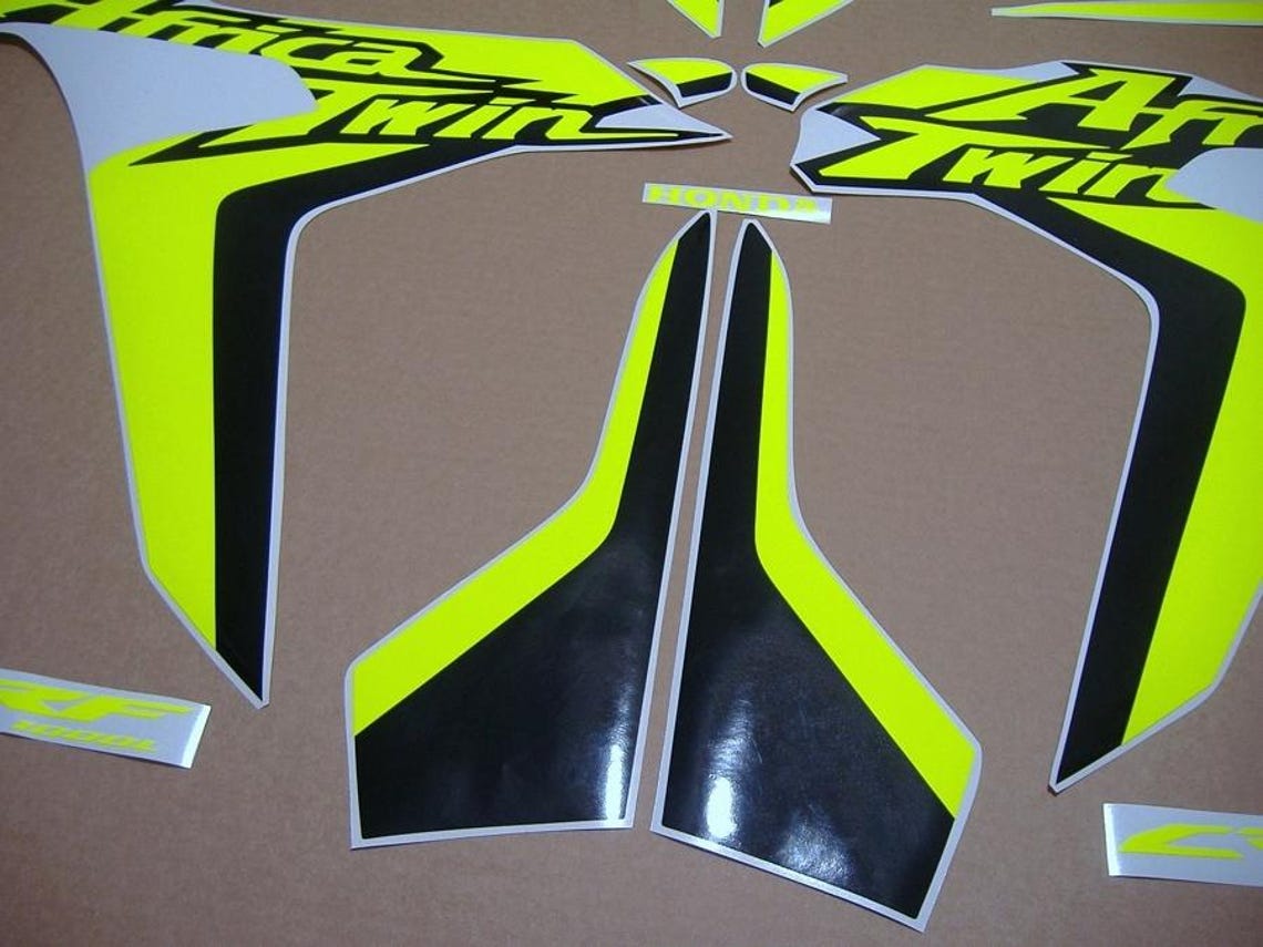CRF 1000L Africa Twin 2015 Custom Neon Fluo Yellow Black Decals Set ...