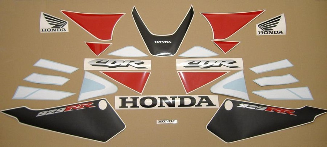 CBR 929RR 2001 Fireblade Complete Aftermarket Replica Decals Set ...