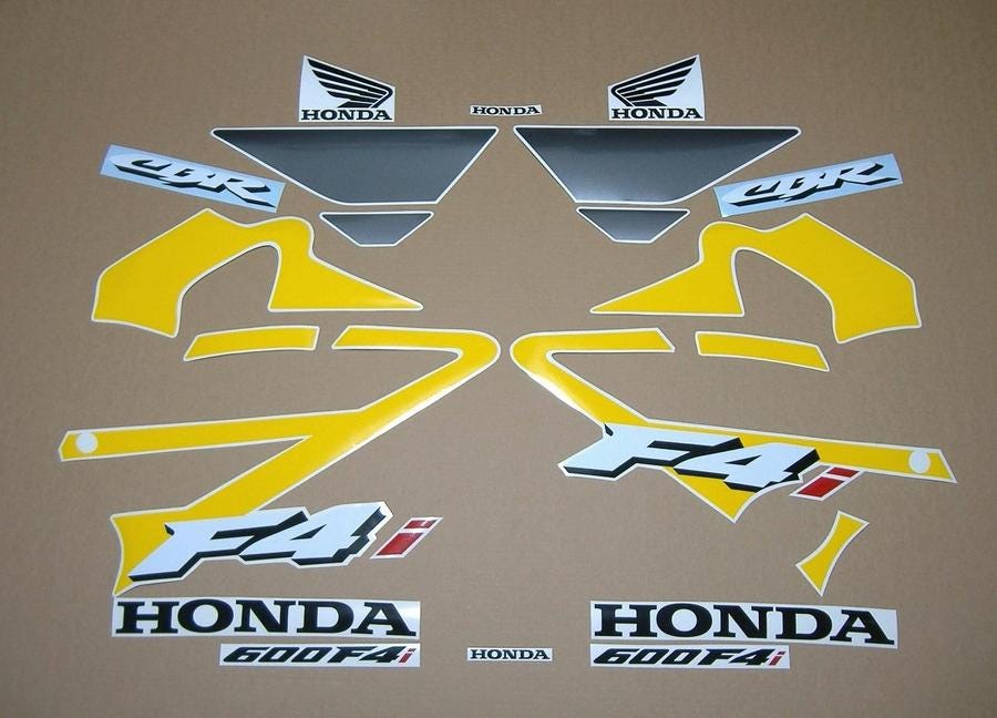 CBR 600 F4i 2004-2005 Complete Aftermarket Replica Decals Set Stickers ...