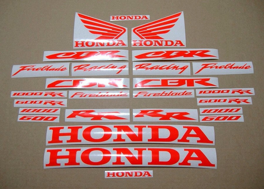600RR / 1000RR Full Custom Aftermarket Decals Set Stickers Kit ...
