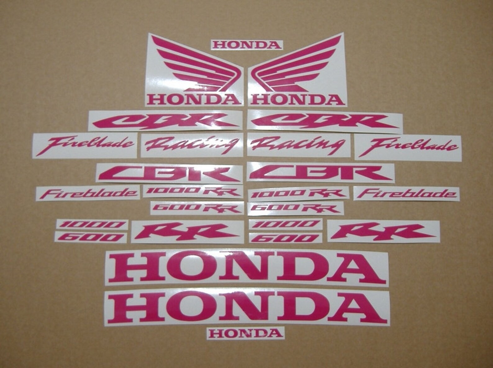 600RR / 1000RR Complete Custom Aftermarket Decals Set Stickers Kit Pink ...