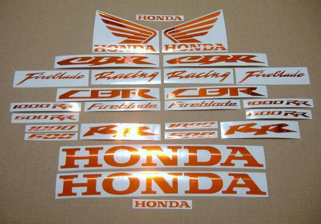 600RR / 1000RR Full Custom Aftermarket Decals Set Stickers Kit Chrome ...