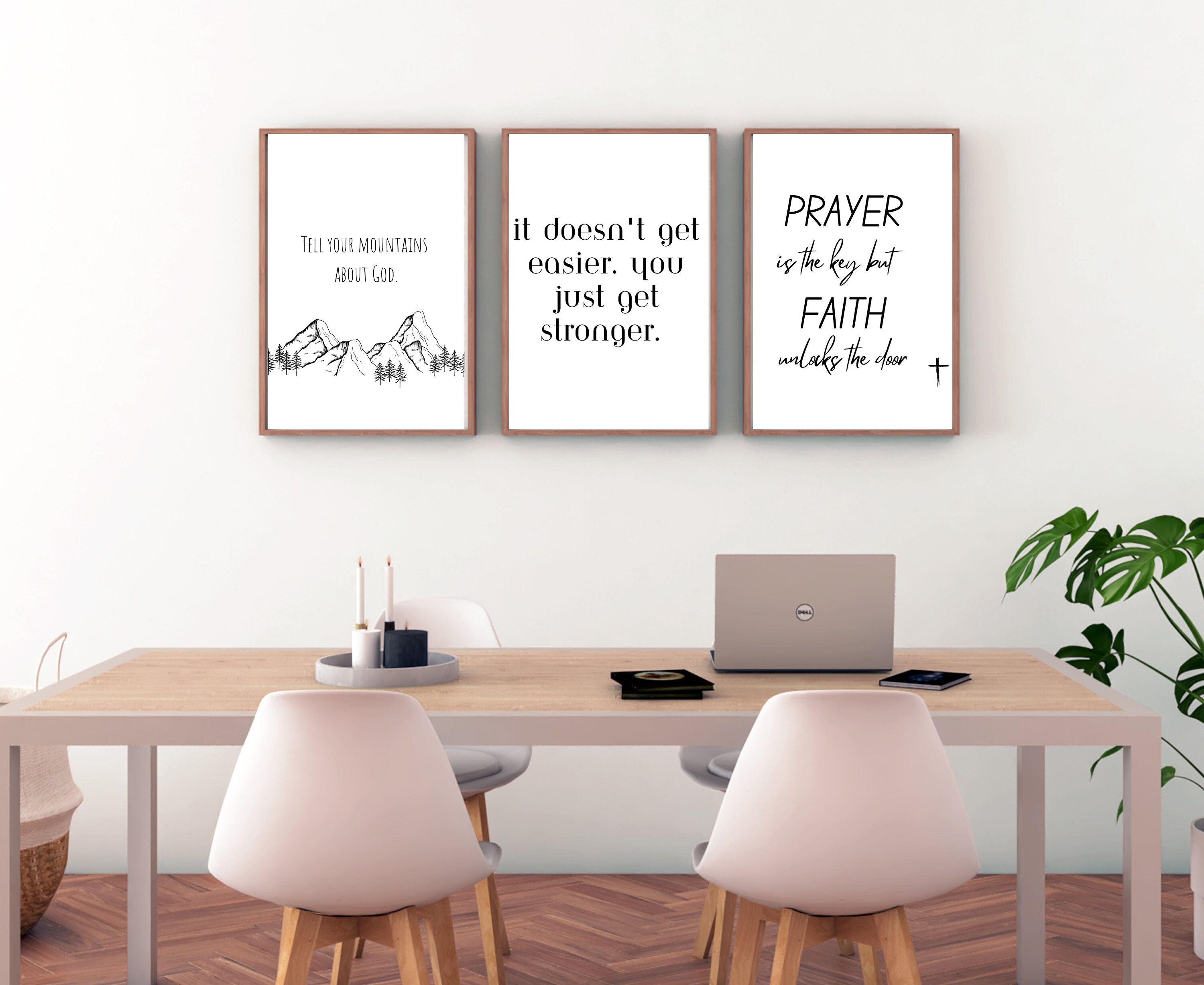 Prayer is the Key, Faith is the Door Home Decor Faith Sign Gods ...