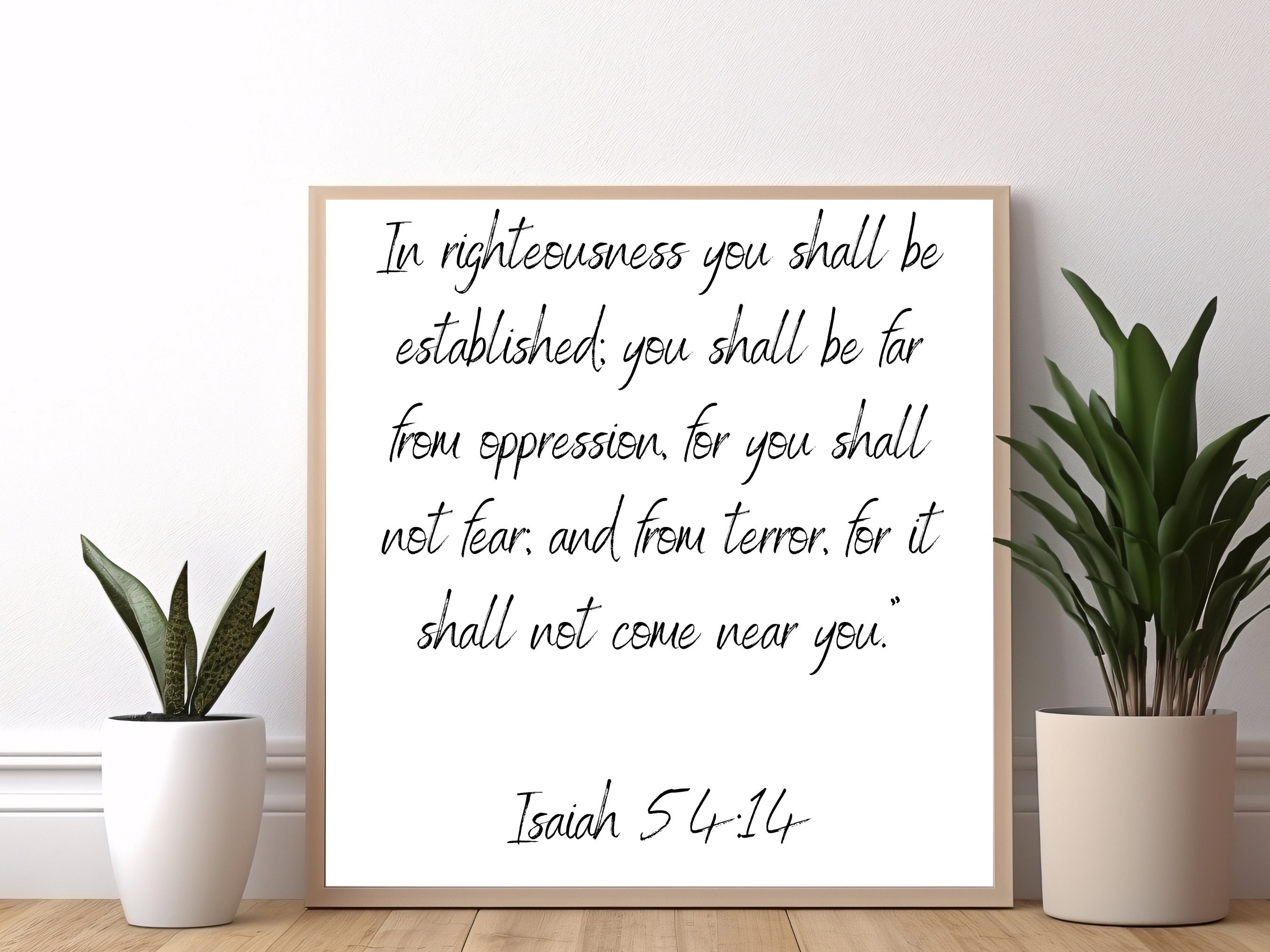 Isaiah 54:14 Bible Verse Digital Download Religious Gift Scripture ...