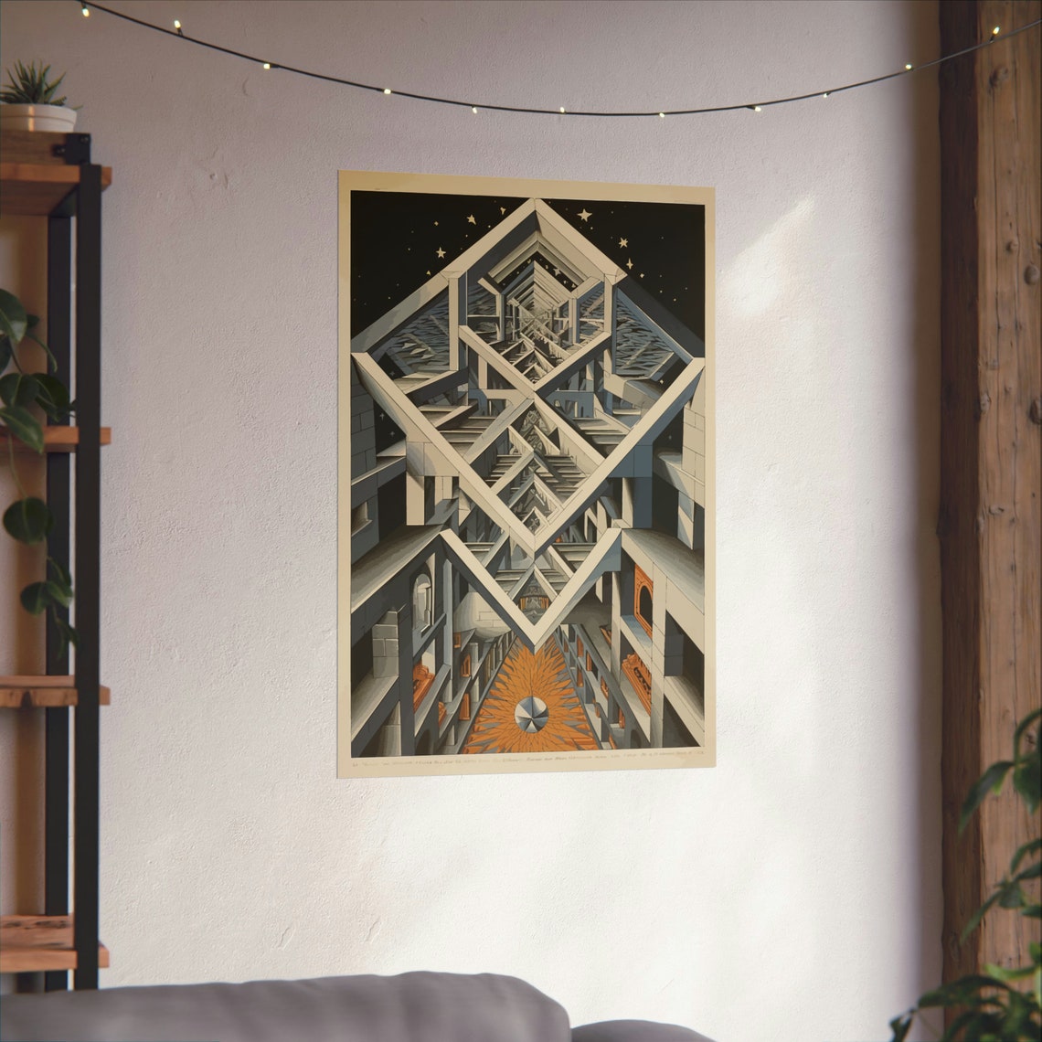 M C Escher Poster Escher Inspired Infinite Staircase Art - Etsy Canada