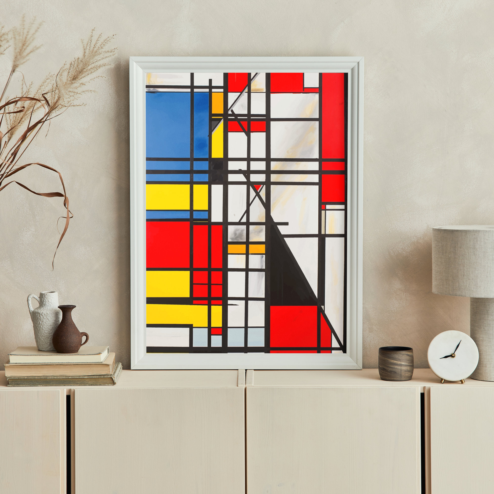 Mondrian Poster - Piet Mondrian Inspired Modern Abstract Art, Bold ...