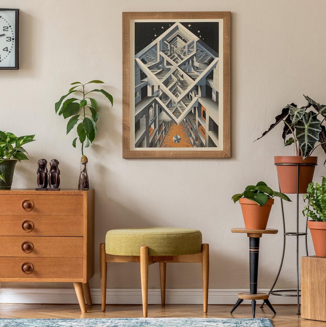 M C Escher Poster Escher Inspired Infinite Staircase Art, Mathematical ...