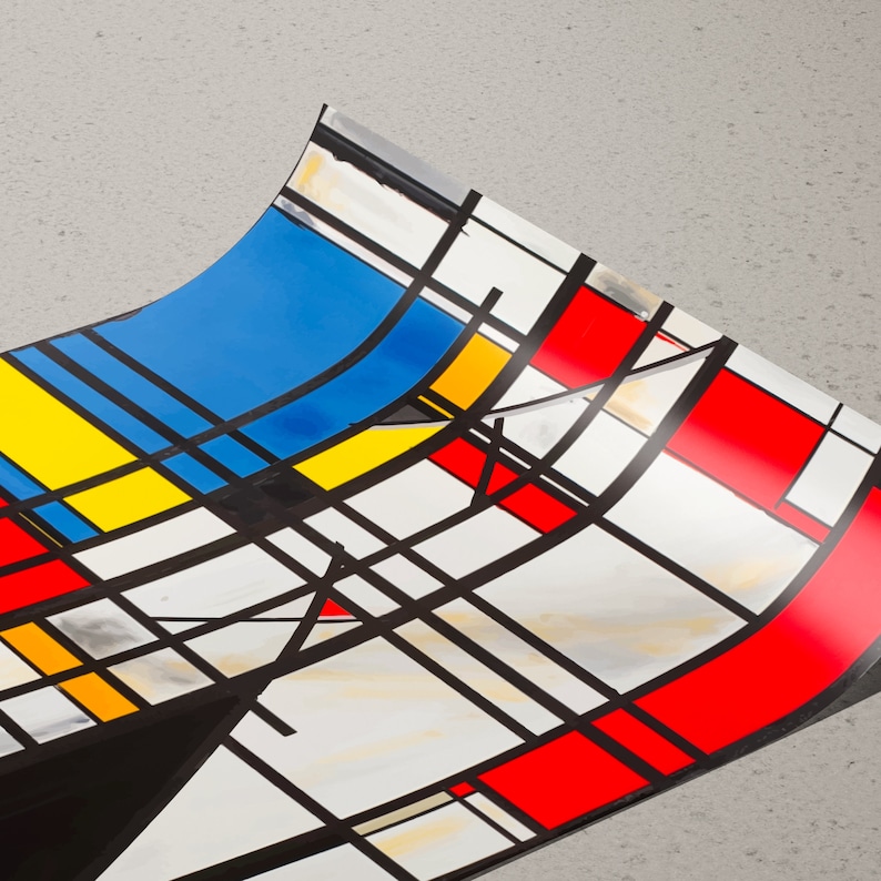 Mondrian Poster - Piet Mondrian Inspired Modern Abstract Art, Bold ...