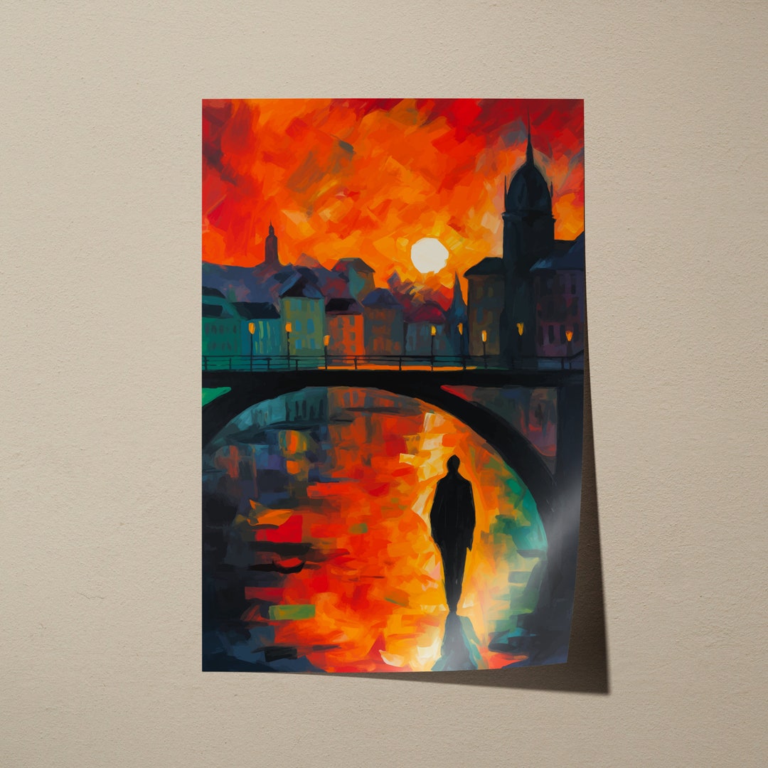 Edvard Munch Scream Inspired - Expressionism Art Poster, Urban Angst ...