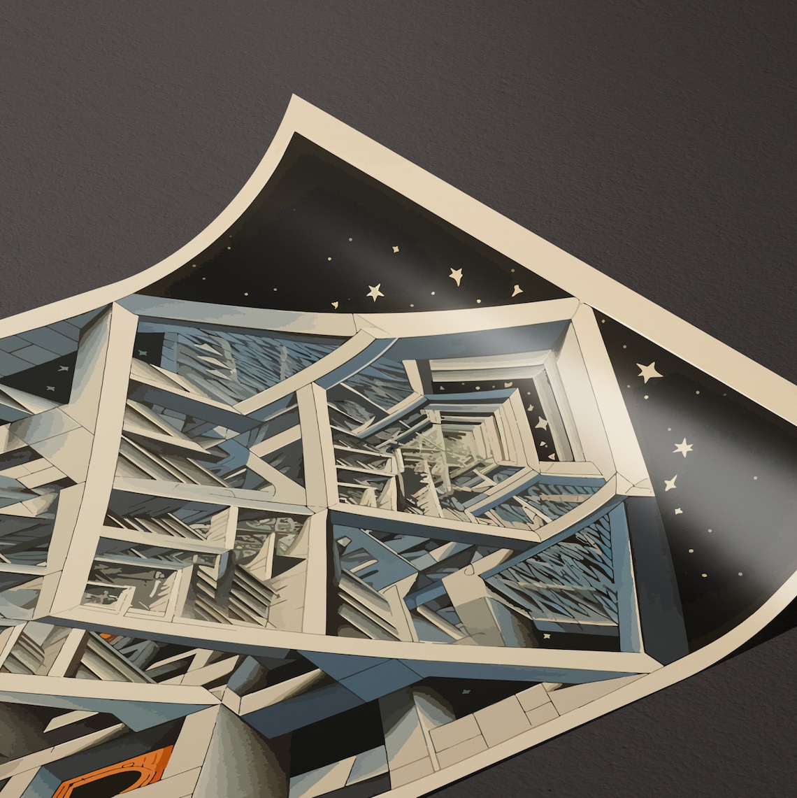 M C Escher Poster Escher Inspired Infinite Staircase Art, Mathematical ...