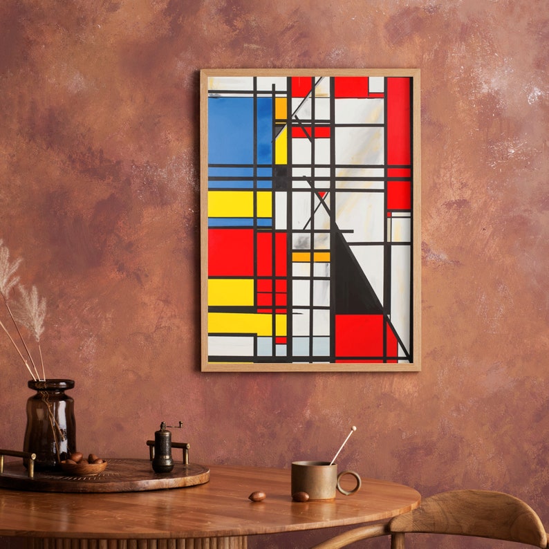 Mondrian Poster - Piet Mondrian Inspired Modern Abstract Art, Bold ...