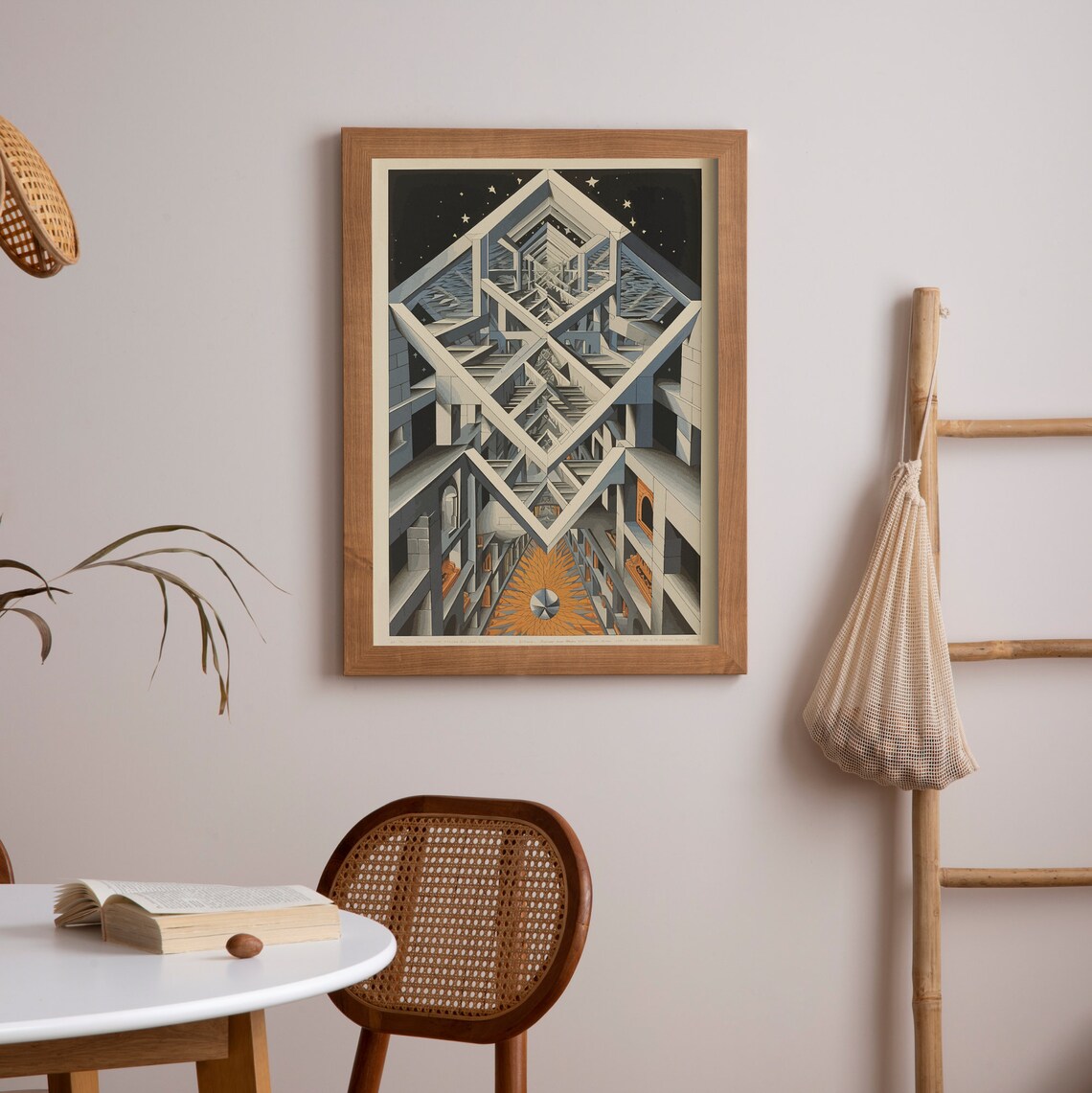 M C Escher Poster Escher Inspired Infinite Staircase Art, Mathematical ...