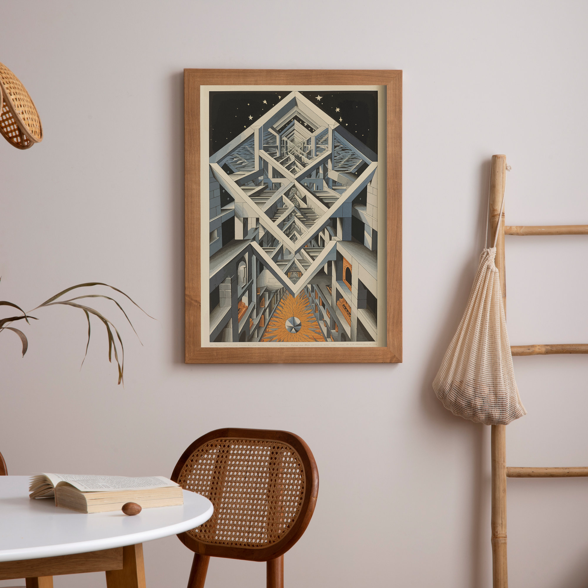 M C Escher Poster Escher Inspired Infinite Staircase Art, Mathematical ...