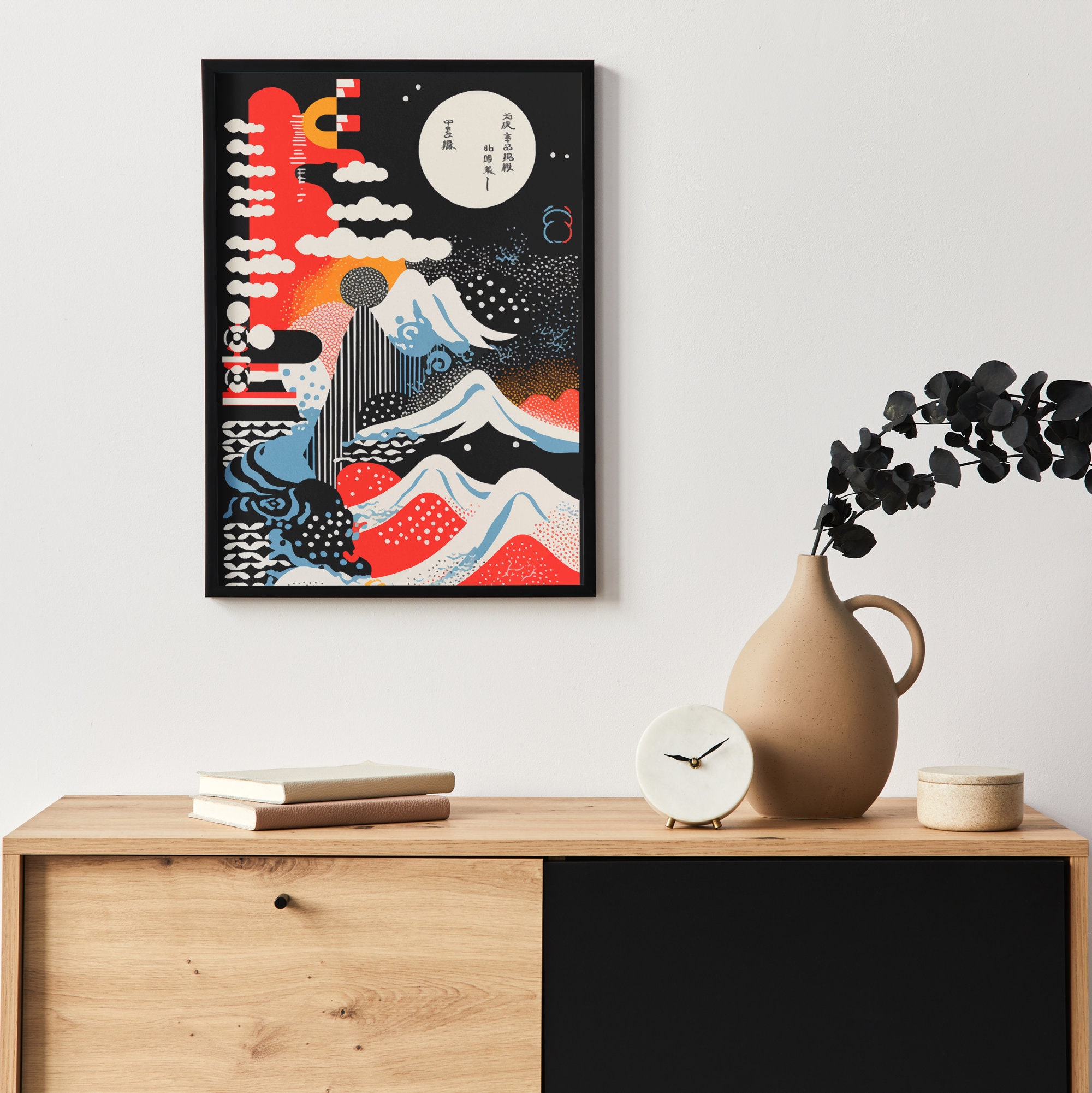 Ikko Tanaka Inspired Poster - Cultural Fusion Typographic Art, Modern ...
