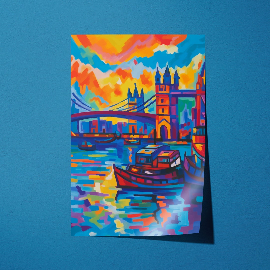 Fauvism Art André Derain Poster, London Bridge Art, Thames River Art ...