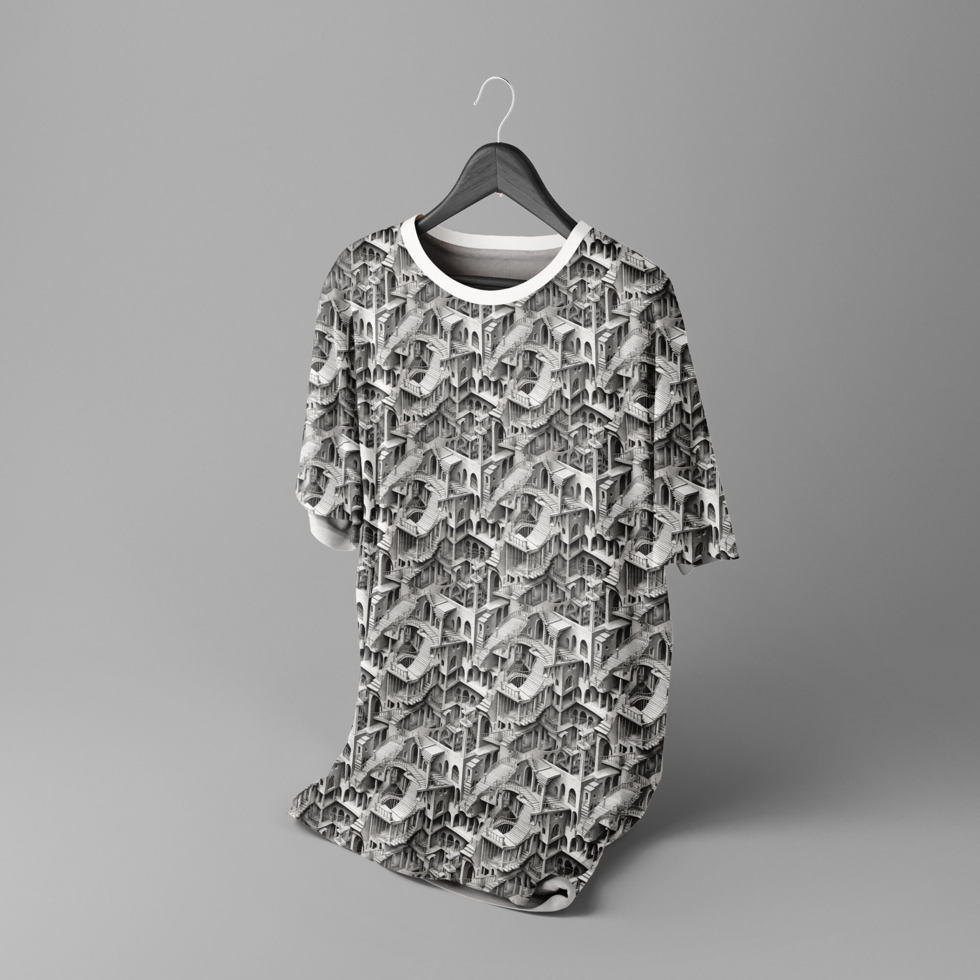 M.C. Escher Shirt Op Art Shirt Men With Paradoxical Structure, Ideal ...