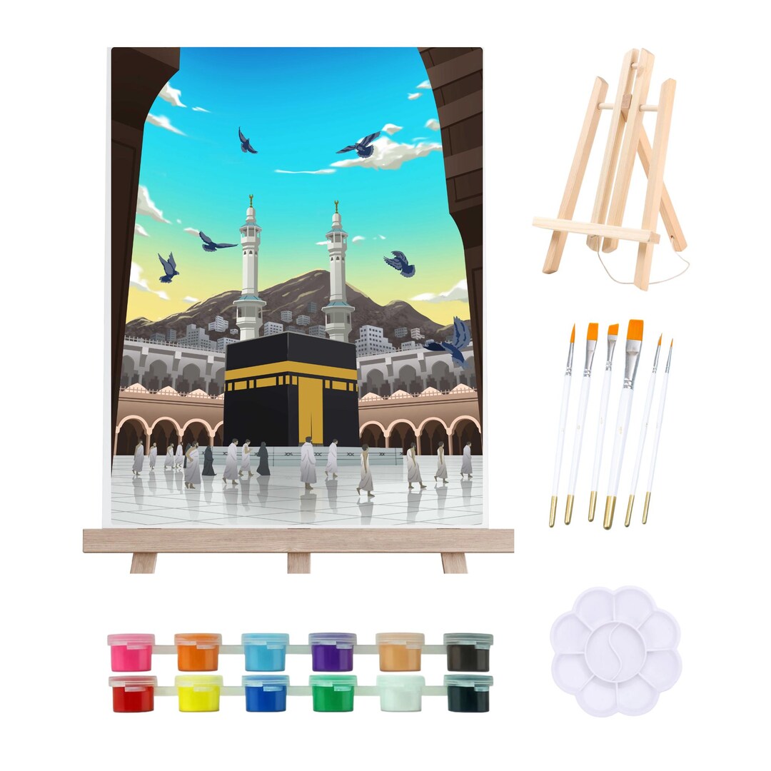 Ka'abah (masjid Al-haram) Paint by Numbers Kit | Islamic Paint by ...