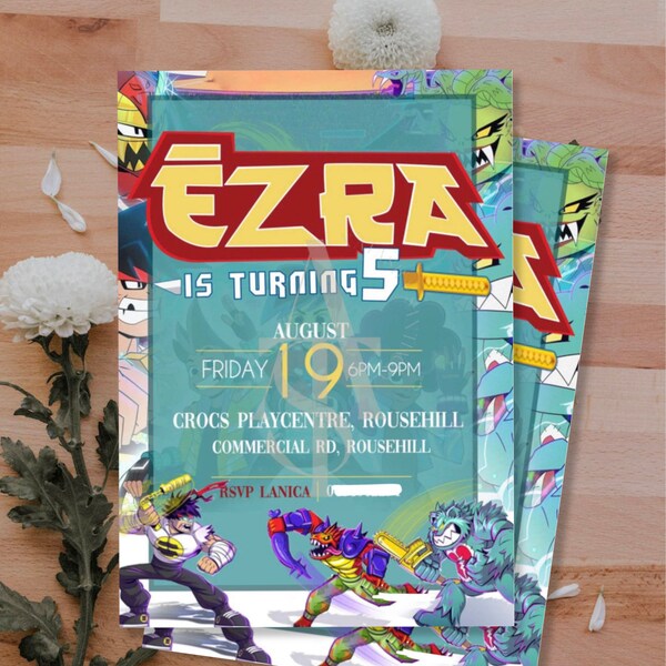Akedo Birthday Party Invitation - Etsy Canada