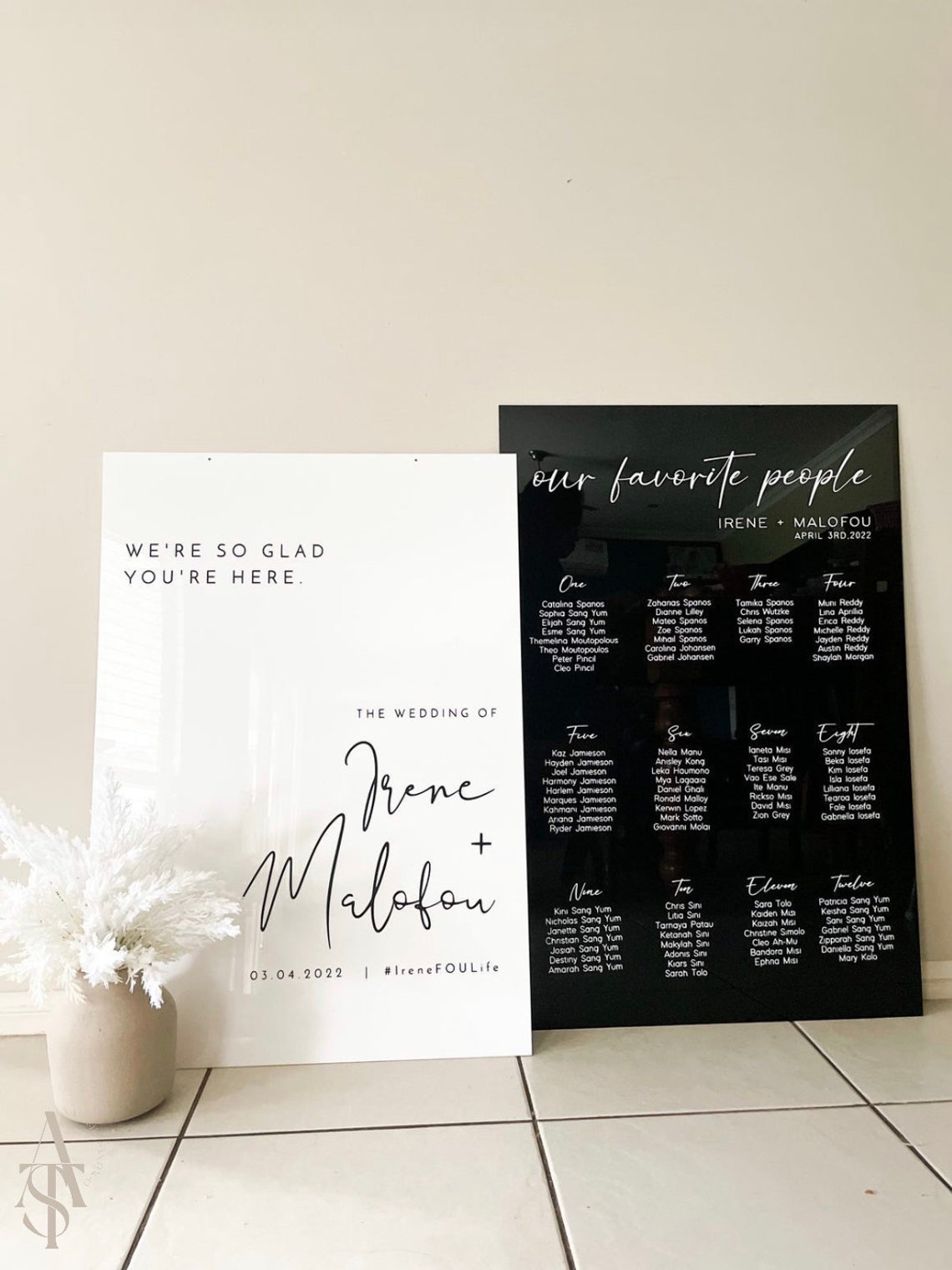 A1 Acrylic Rectangle Seating Chart/custom Seating Chart/wedding Seating ...