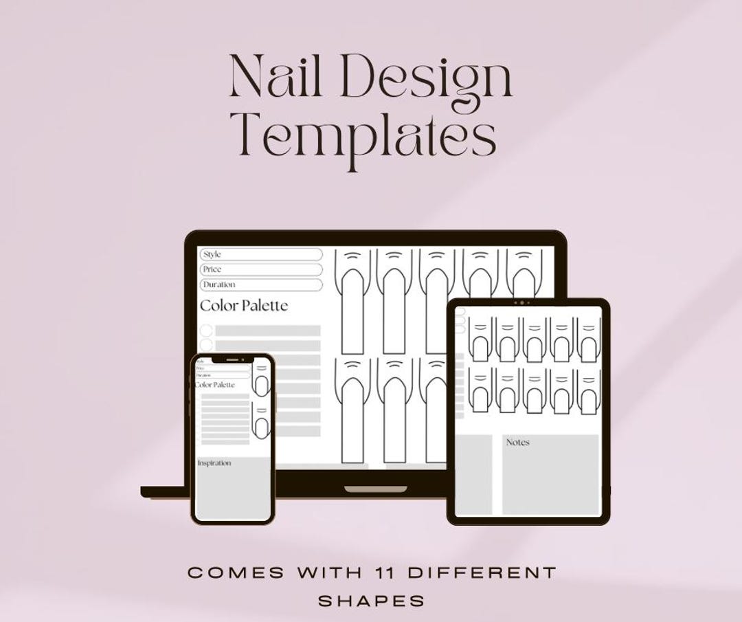 Nail Design Planner Template (11 Pages) - Etsy