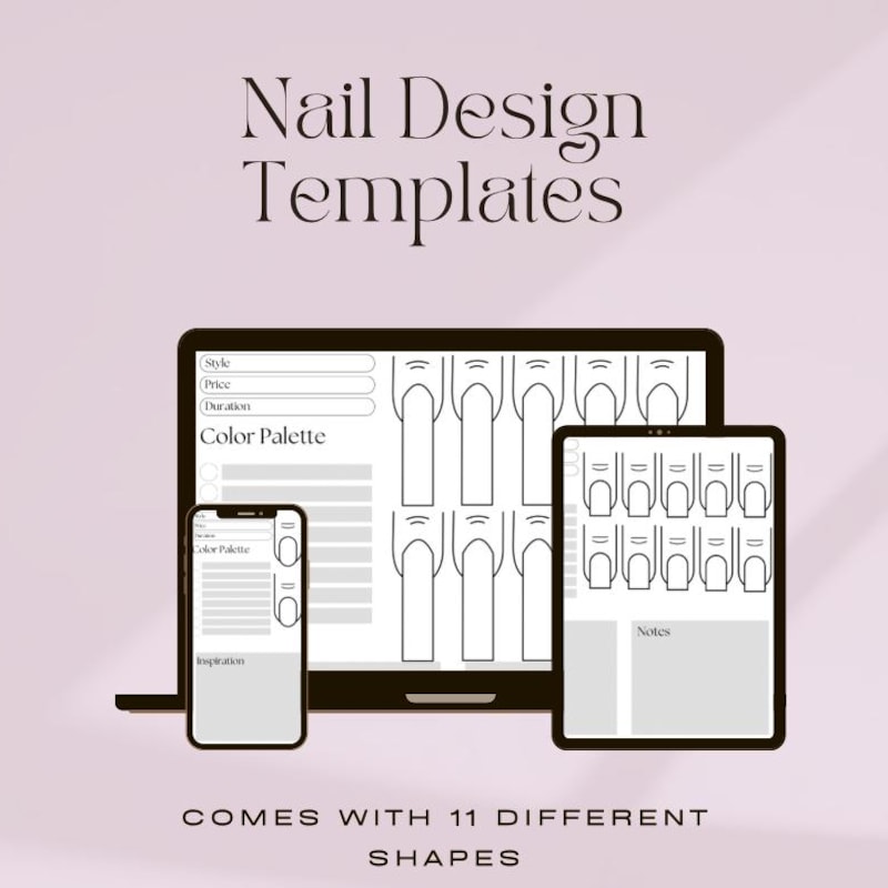 Nail Art Planner Template - Etsy