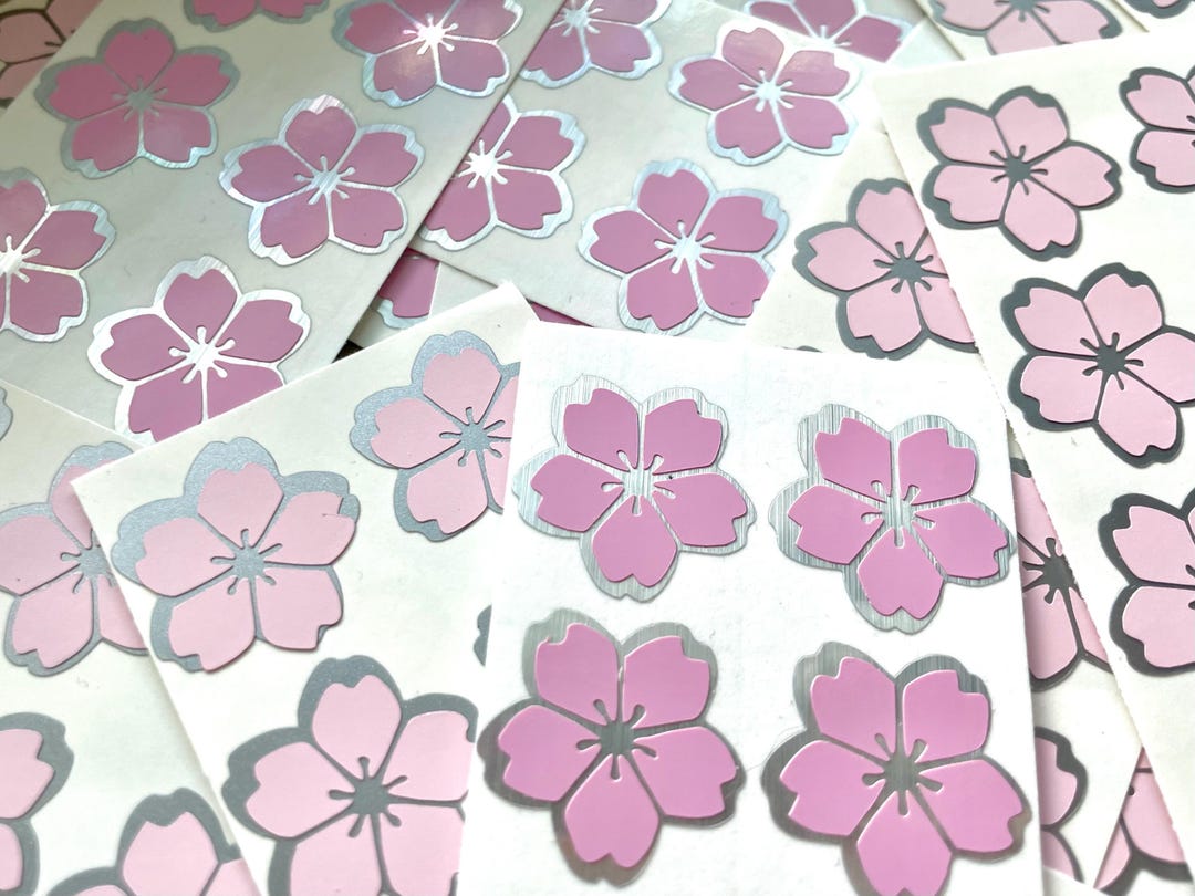 Handmade Sakura Flower Stickers, Party Favors, Envelope Seal, Bingo ...