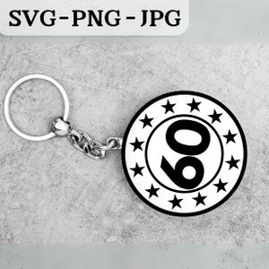 60th Birthday SVG Printable PNG Cut File Anniversary Gift - Etsy