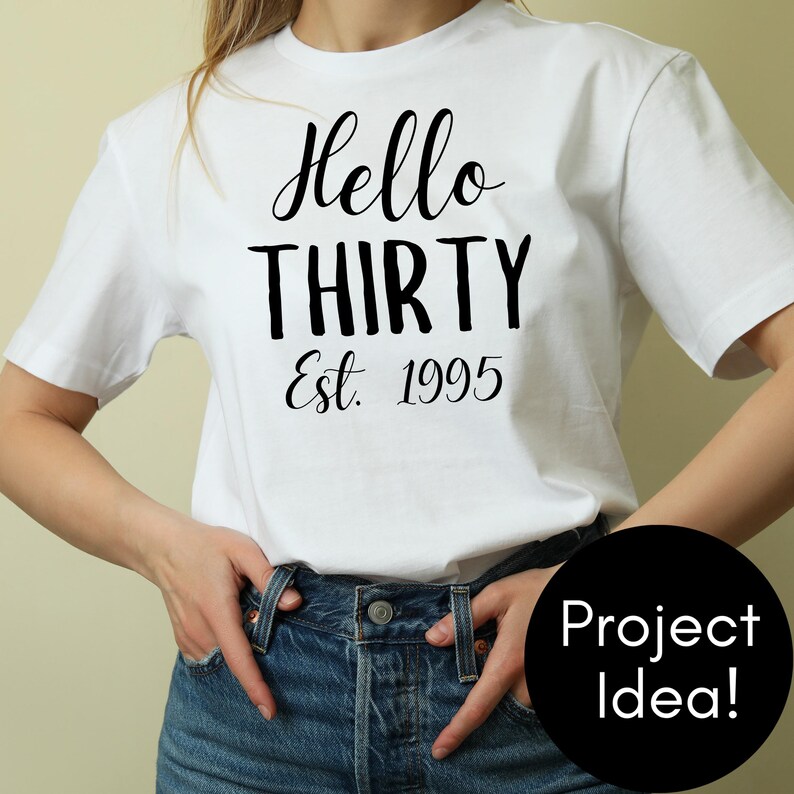 Hello Thirty SVG, 1995 Edition PNG, 30th Birthday Anniversary Cut File ...